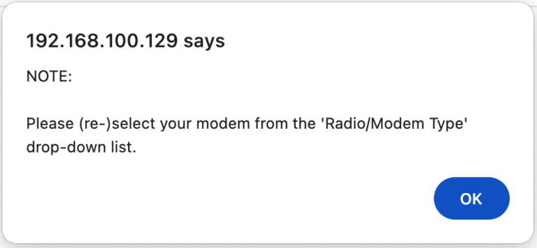 WPSD MMDVM Reselect Modem Prompt - April 2025 - W0DHZ - Dale Henninger